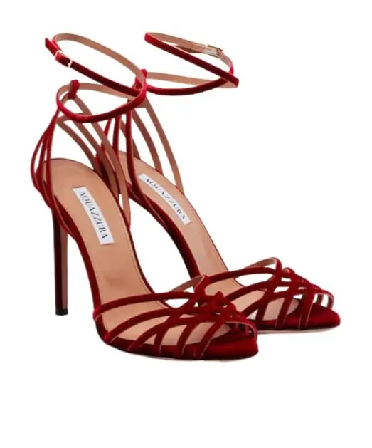 AQUAZZURA Versatile Velvet High-heel Sandals - Brown