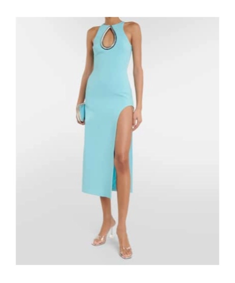 David Koma Embellished Cutout Midi Dress