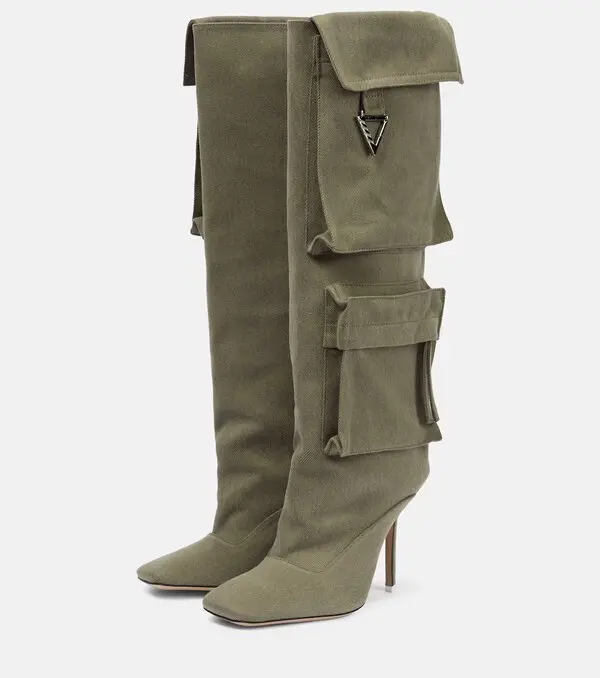 Attico Sienna Canvas Knee-high Boots