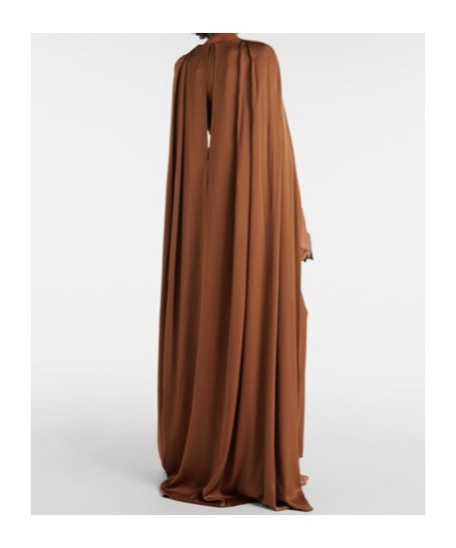 Alex Perry Caped Satin Gown