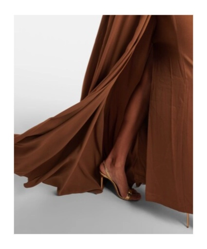 Alex Perry Caped Satin Gown