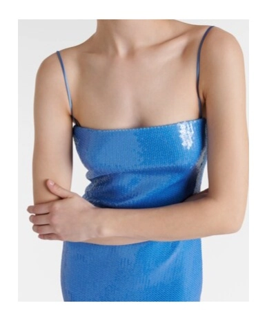 Galvan Stargaze Sequined Maxi Dress - Blue