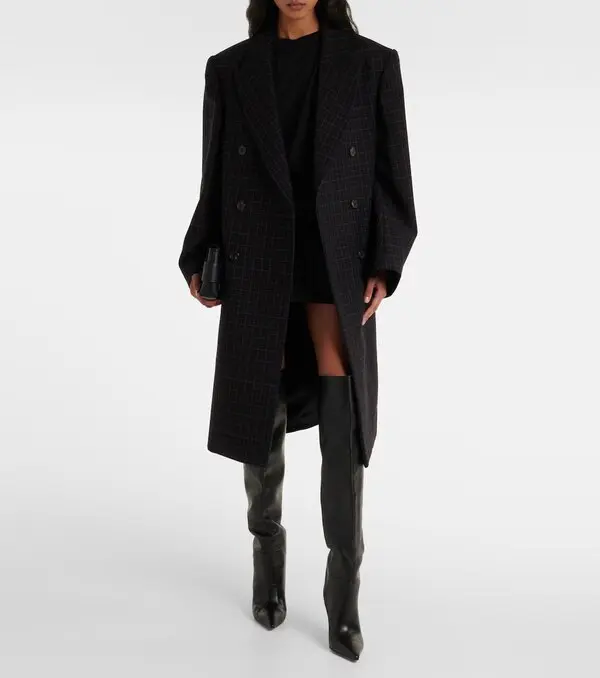 Wardrobe.NYC Plaid Double-breasted Coat