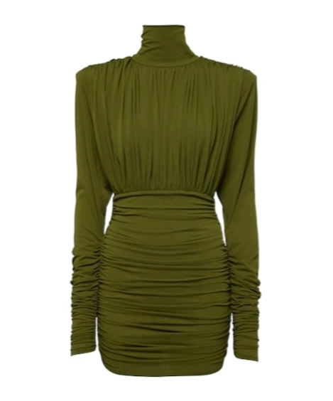 Alex Perry Ruched Crepe Jersey Minidress