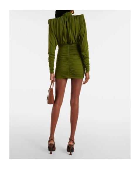 Alex Perry Ruched Crepe Jersey Minidress