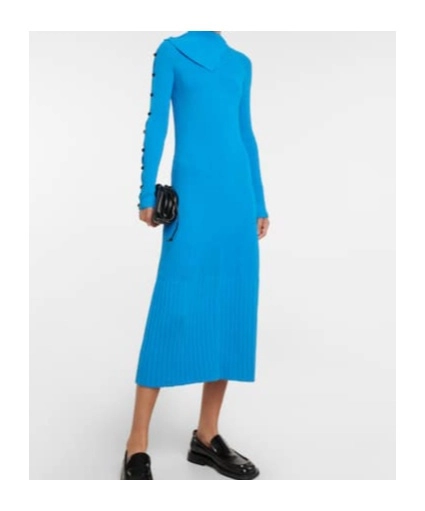 Proenza Schouler Ribbed Knit Cotton-blend Sweater Dress