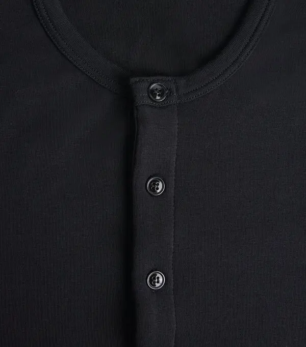 TOM FORD Stretch-cotton Henley Top
