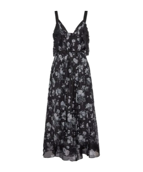 Brock Collection Talayah Floral Midi Dress - Black