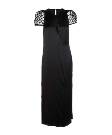 SAFIYAA LONDON Audun Silk Satin Midi Dress