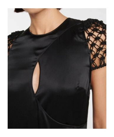 SAFIYAA LONDON Audun Silk Satin Midi Dress