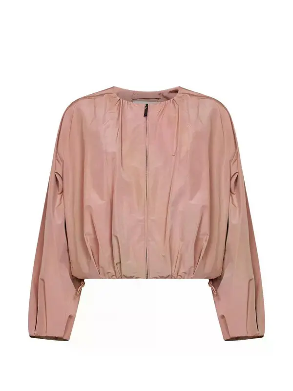 Max Mara Gathered Zip-up Jacket - Pink