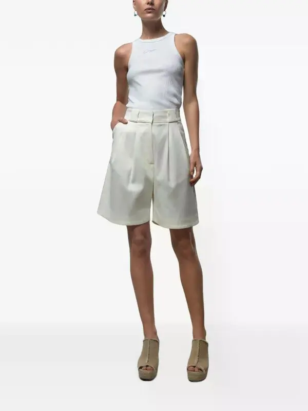 CAYET Rita Logo-embroidered Ribbed Tank Top