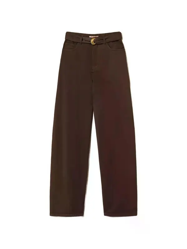 TWINSET Belted Wide-leg Jeans