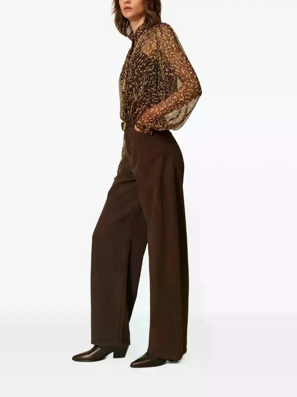 TWINSET Belted Wide-leg Jeans