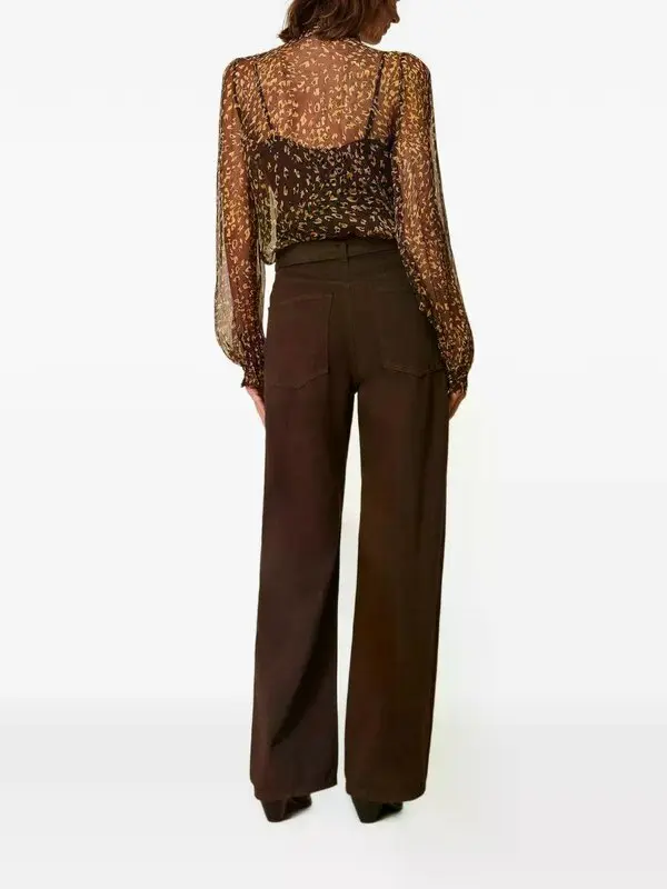 TWINSET Belted Wide-leg Jeans