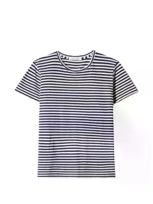 NILI LOTAN Striped Short-sleeves T-shirt - White