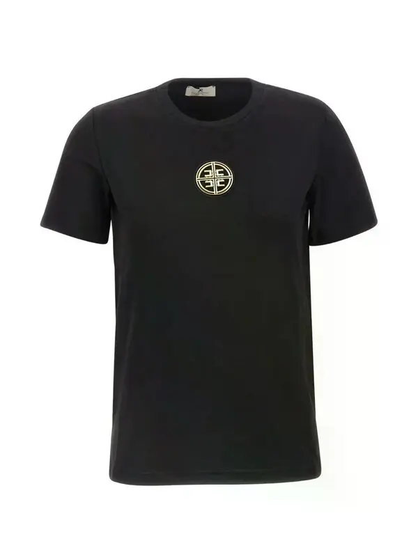 Elisabetta Franchi Logo-plaque T-shirt - Black