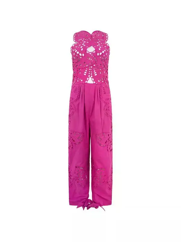 Alberta Ferretti Butterfly Motif Cut-out Jumpsuit - Pink
