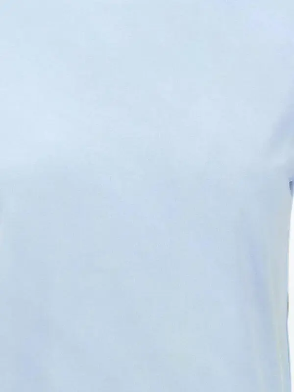 GRAN SASSO Crew Neck T-shirt With Turned-up Cuffs - Blue
