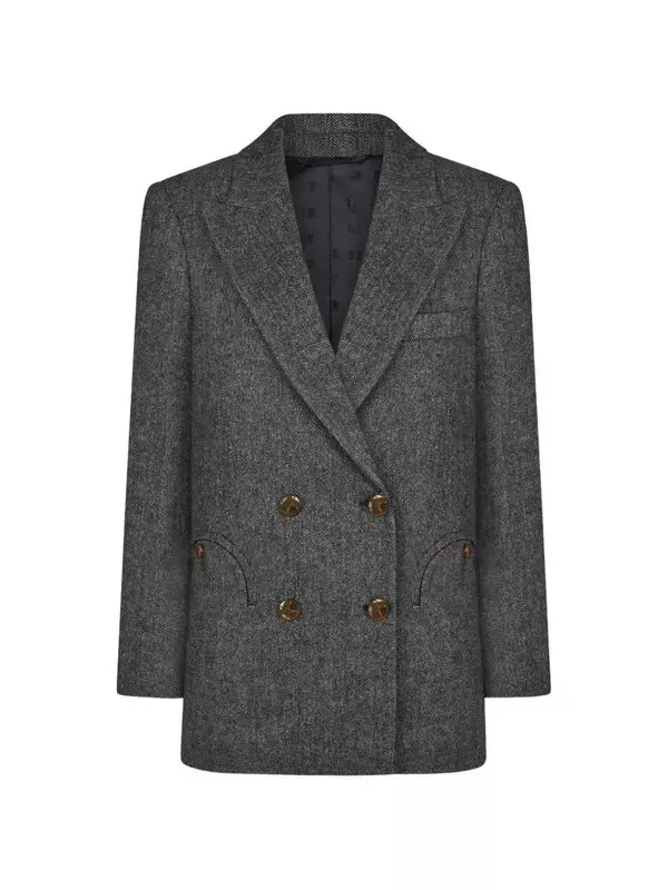 BLAZÉ MILANO Everyday Herringbone Double-breasted Blazer