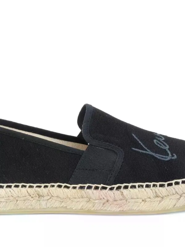 Kenzo Logo-embroidered Canvas Espadrilles