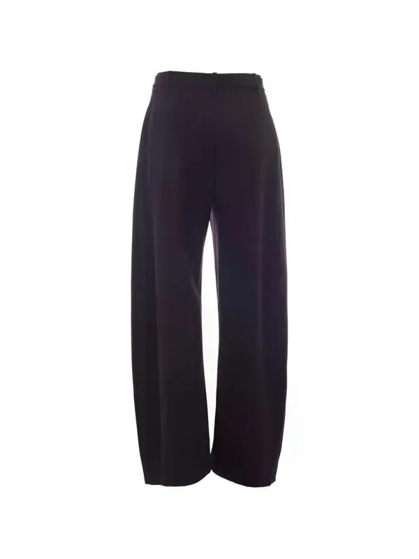 Pinko Dark Burgundy Trousers With Love Birds Buckle Belt