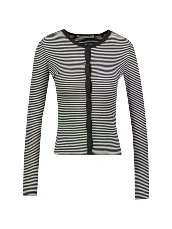 SAMSOE SAMSOE Striped Cotton Cardigan