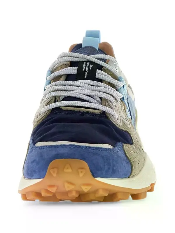 FLOWER MOUNTAIN Panelled Suede Low-top Sneakers - Blue