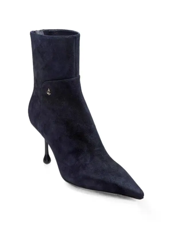 JIMMY CHOO Cycas Suede Pointed Toe Stiletto Heeled Boots