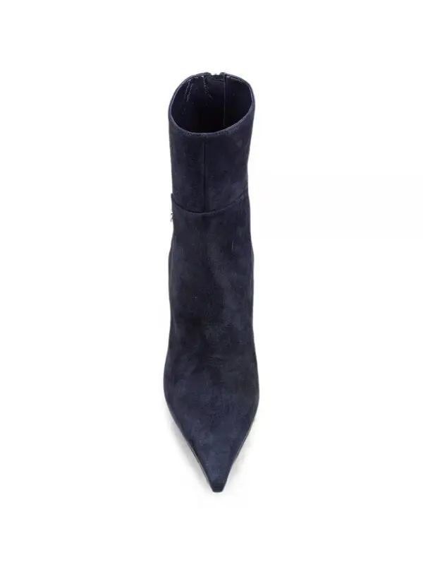 JIMMY CHOO Cycas Suede Pointed Toe Stiletto Heeled Boots