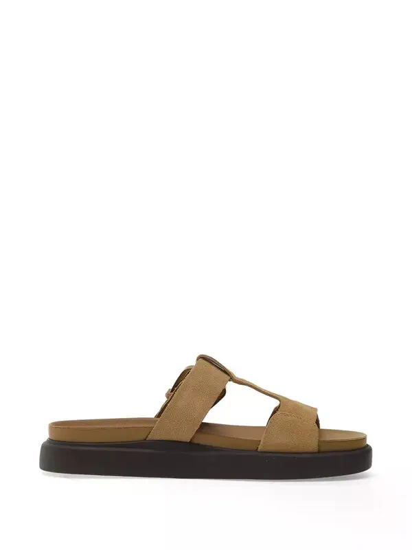 Clarks Aristella West Buckle-fastening Flat Sandals - Brown