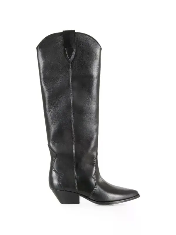 Isabel Marant Étoile Denvee Pointed-toe Cowboy Boots - Black