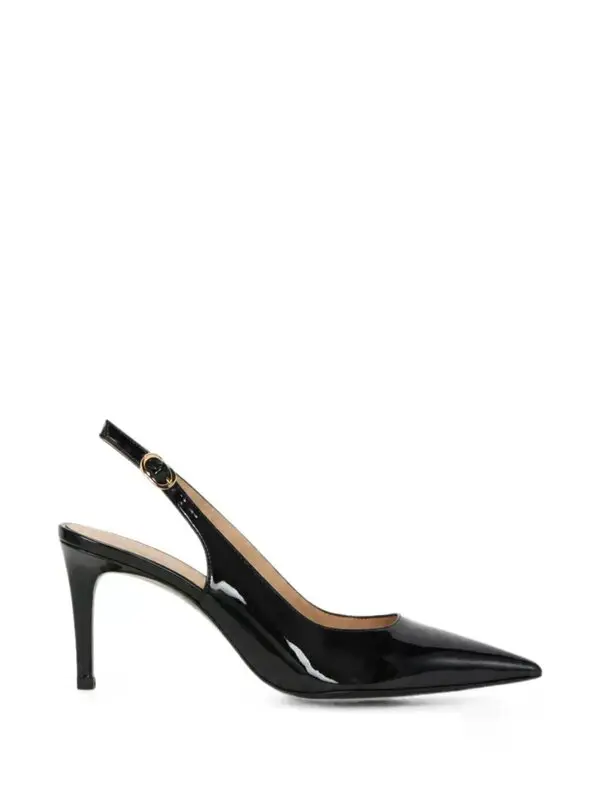 STUART WEITZMAN Power Patent-leather Slingback Pumps