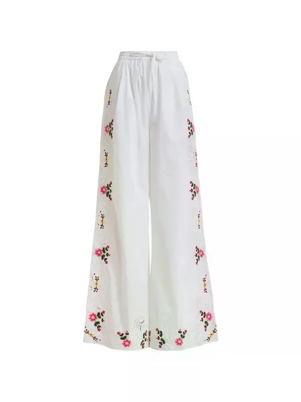 Essentiel Antwerp Floral-embroidered Cut-out Trousers