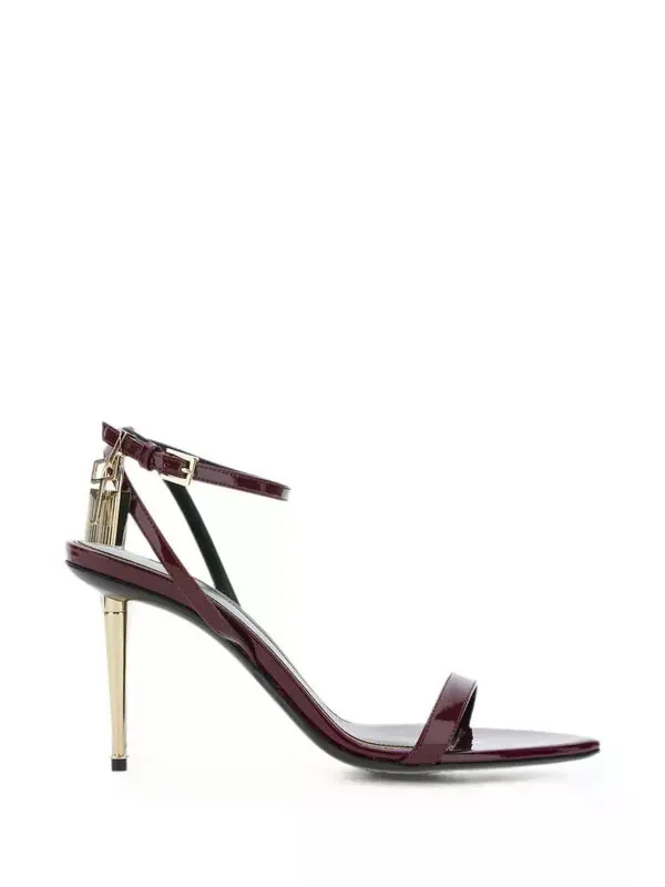 TOM FORD Padlock-detail Ankle-strap Sandals - Red