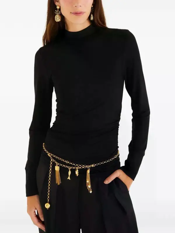 Farm Rio High-neck Ruched Top