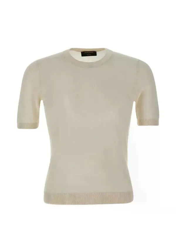 GRAN SASSO Short-sleeve Silk T-shirt