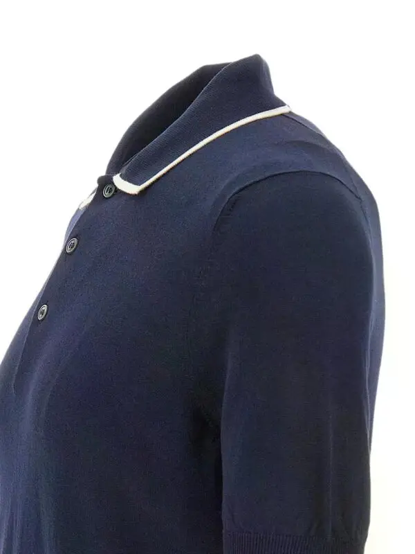 GRAN SASSO Contrasting-trim Cotton Polo Shirt