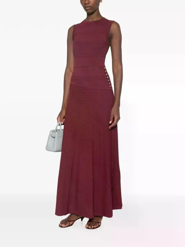 Sandro Button-embellished Maxi Dress - Red