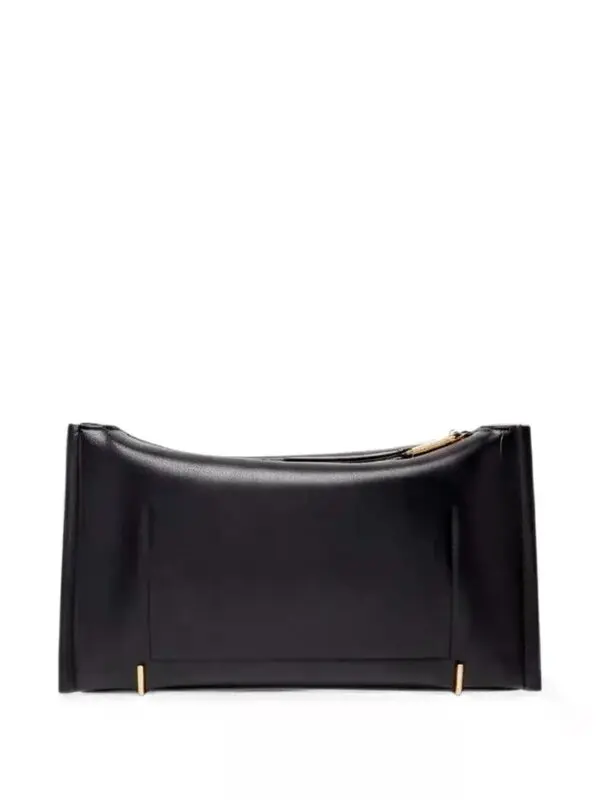Elisabetta Franchi Logo-stamp Leather Clutch Bag