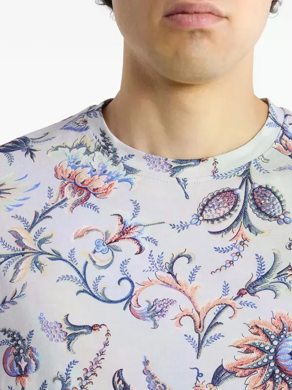 Etro Floral-motif Cotton T-shirt