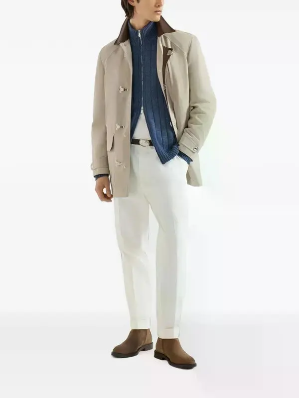 Brunello Cucinelli Cashmere Ribbed Cardigan With Zip