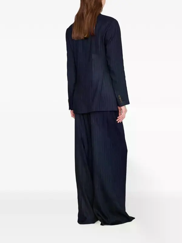 ANINE BING Aretha Blazer Navy Pinstripe