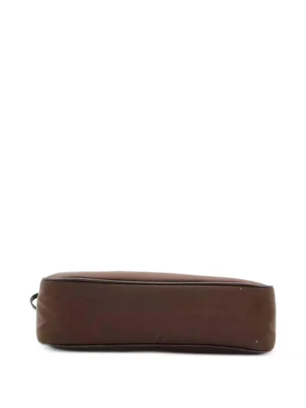 Prada Re-edition 2005 Tessuto With Saffiano Leather Mini Hobo Bag - Brown
