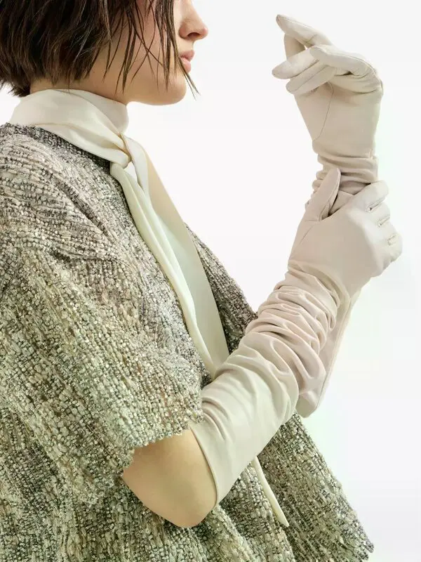 Brunello Cucinelli Nappa Leather Long Gloves