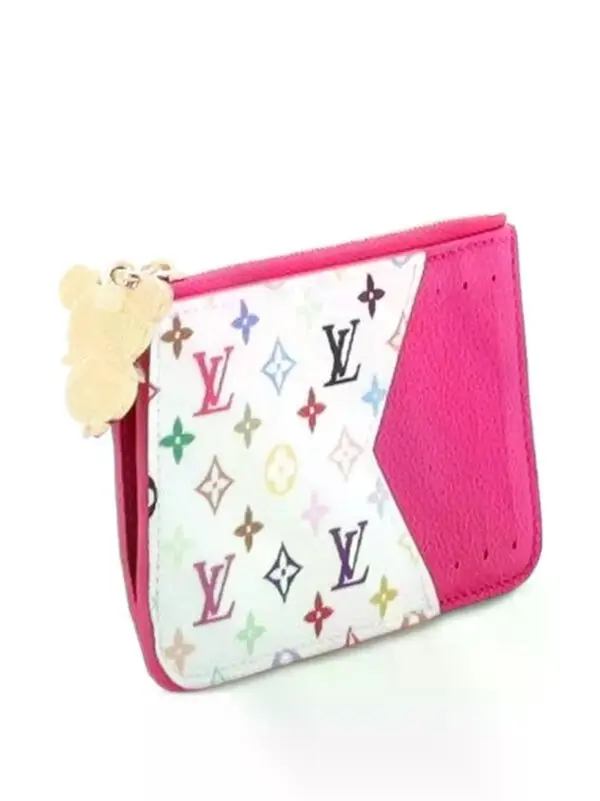 LOUIS VUITTON X Takashi Murakami Romy Monogram Multicolor And Leather Card Holder