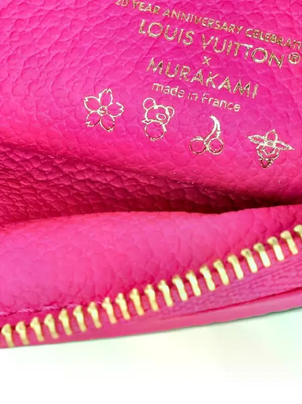 LOUIS VUITTON X Takashi Murakami Romy Monogram Multicolor And Leather Card Holder