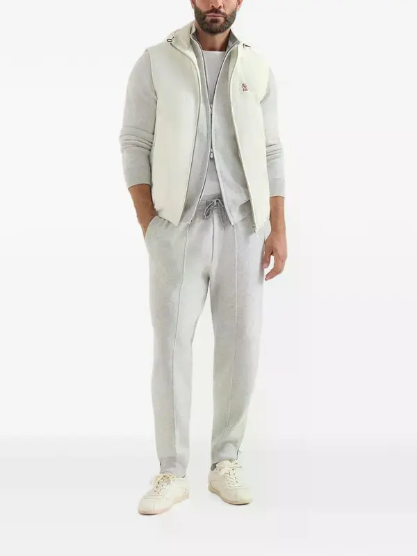 Brunello Cucinelli Cashmere Double Knit Zipper Cardigan - Grey