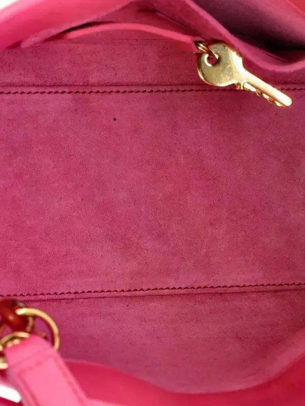 Saint Laurent Leather Nano Tote Bag - Pink