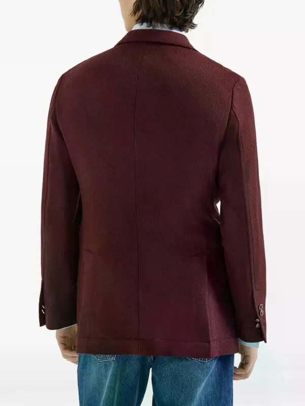Brunello Cucinelli Cashmere Panama Deconstructed Blazer With Patch Pockets And Metal Buttons